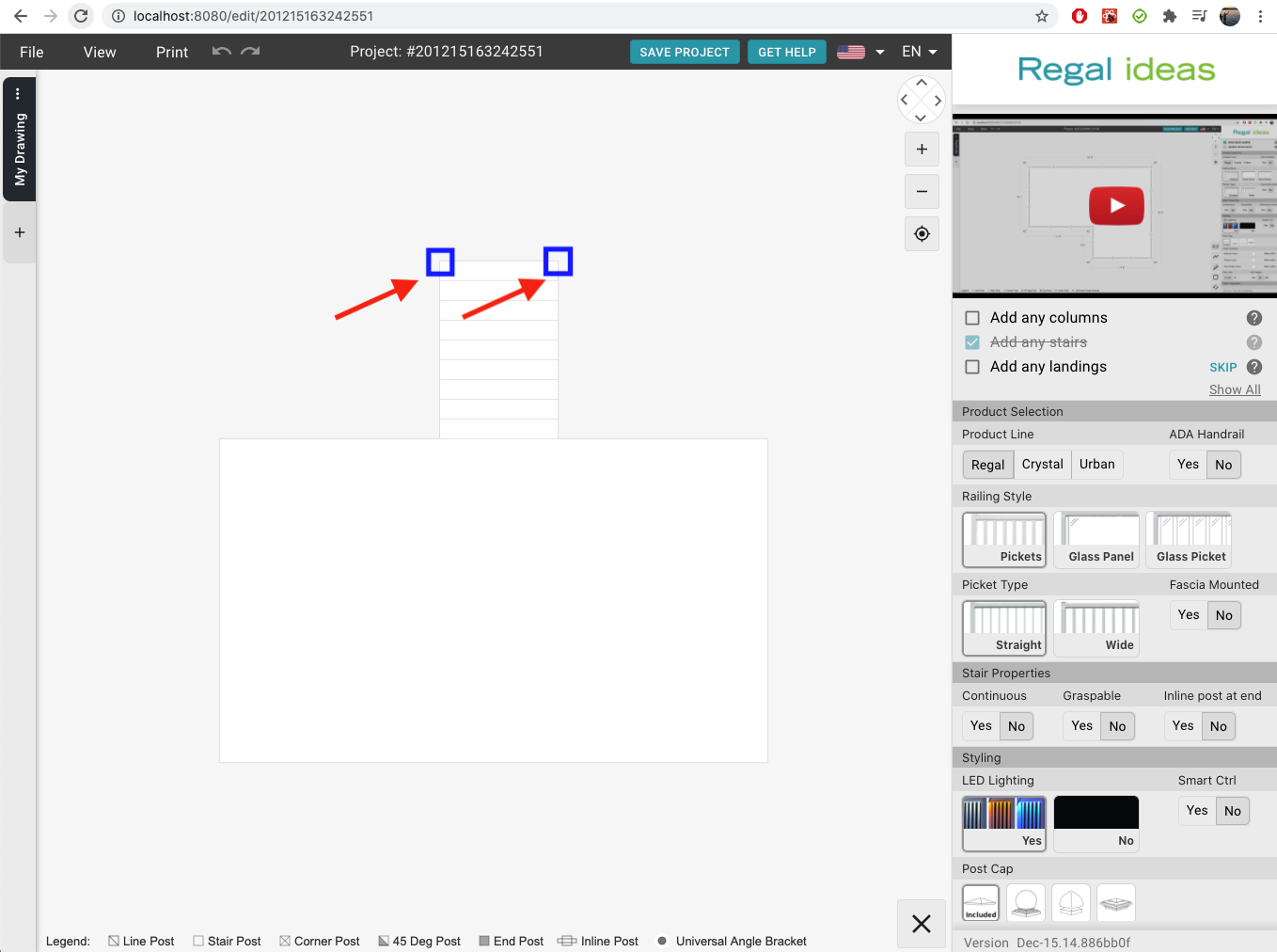 Working with Landings | Regal Ideas Design Tool